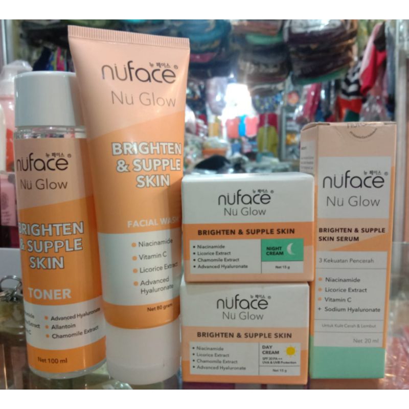 Jual Nuface Nu Glow Brighten & Supply Skin Series Paket 5in1 | Shopee ...