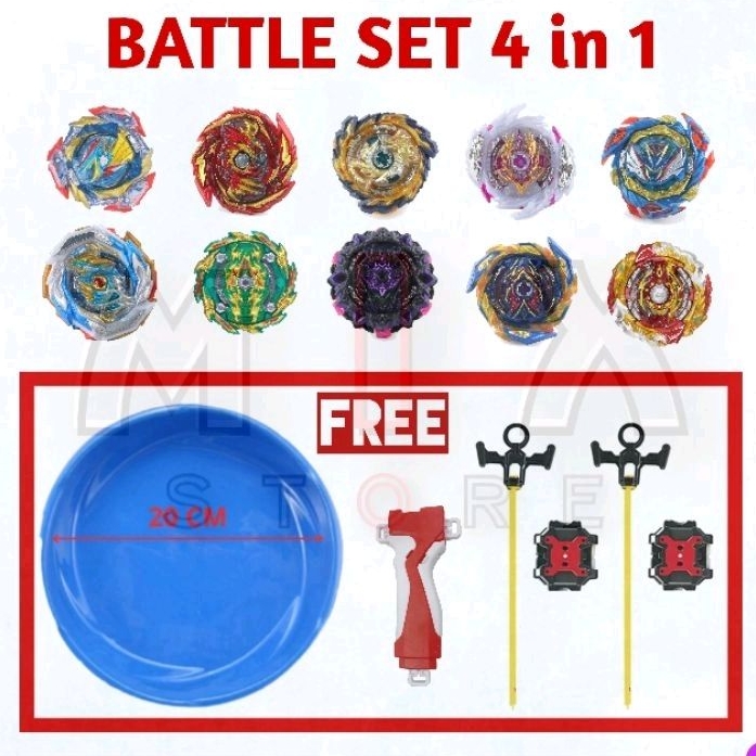 Jual Mainan Anak Koleksi Gangsing Battle Set 4in1 Isi 4 Gasing ...