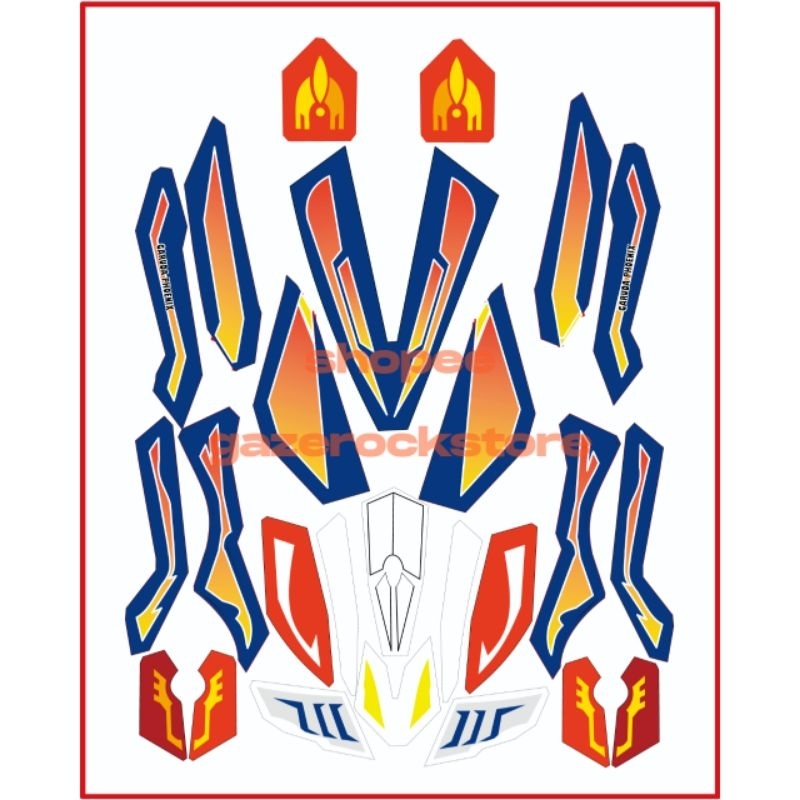 Jual Stiker CrushGear Garuda Phoenix Cutting Vinyl | Shopee Indonesia