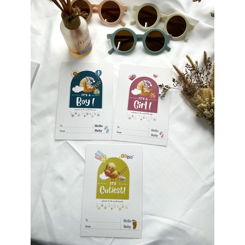 Jual Kartu Ucapan Kelahiran Bayi/Newborn baby Greeting Card. Newborn ...