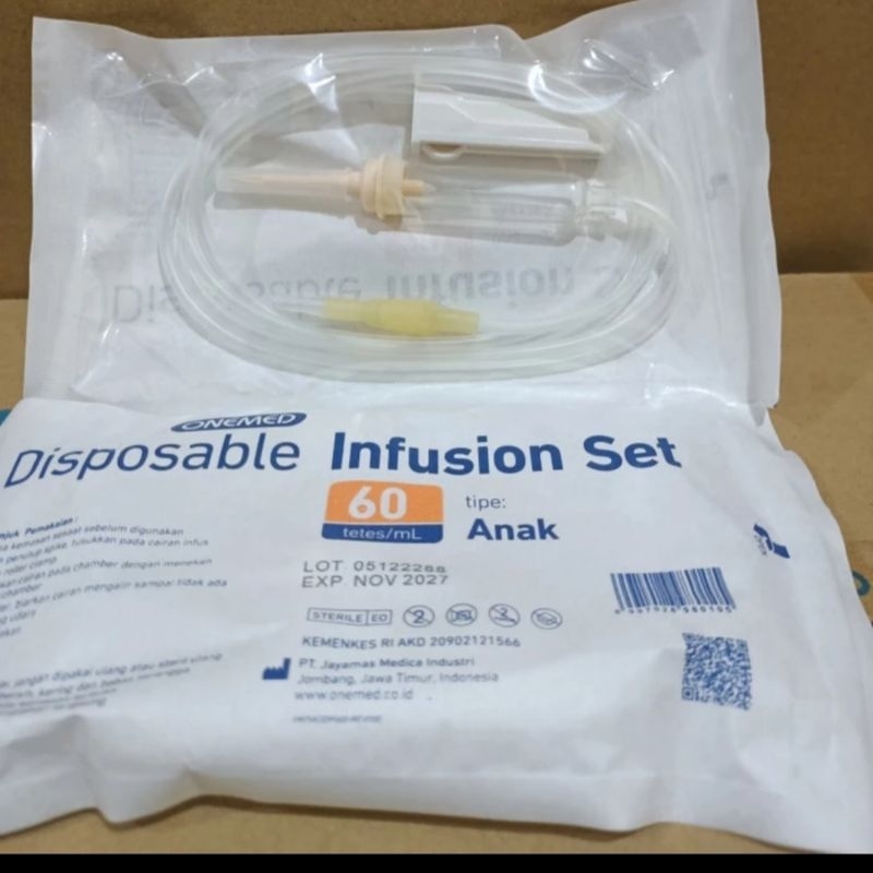 Jual Infus set anak infus set hewan kucing anjing 60 drops/ml onemed ...