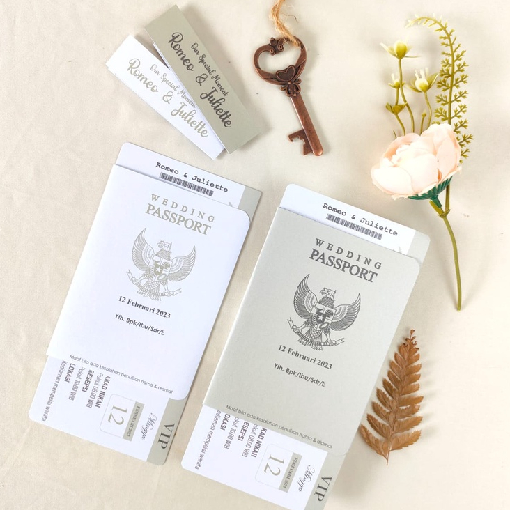 Jual Undangan Pernikahan Passport (Passport Wedding Invitation ...