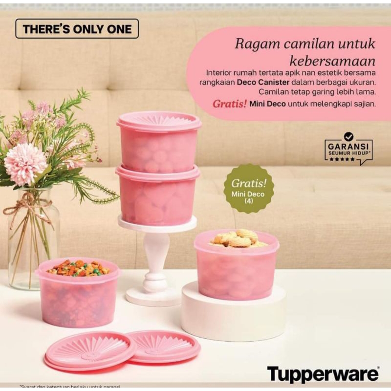 Jual Tupperware Mini deco ecer 600 ml | Shopee Indonesia