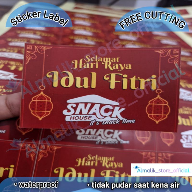 Jual Sticker Logo Makanan Idul Fitri A3 - Custom Label Stiker Kemasan ...