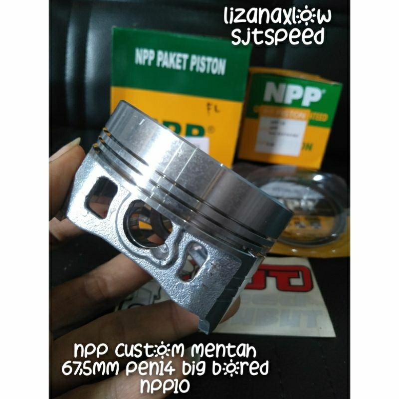 Jual piston npp 67,5 mm pen14 custom mentah bore up npp10 sonic new ...