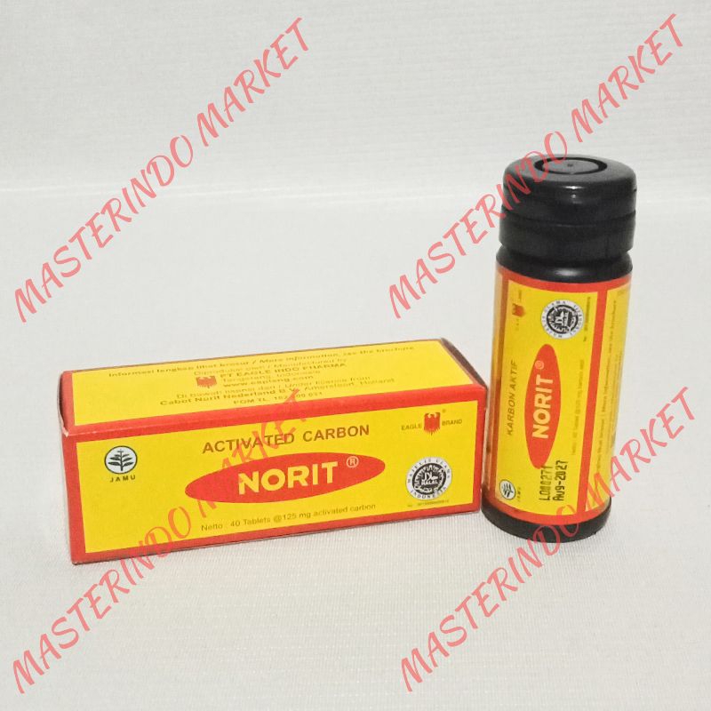 Jual NORIT CAP LANG EAGLE KARBON AKTIF 40TABLET KERACUNAN DIARE KEMBUNG ...