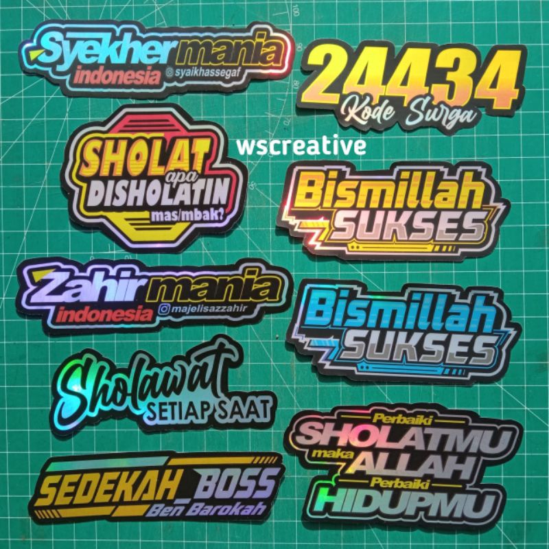 Jual STIKER DAKWAH HOLOGRAM CUTTING | STIKER ISLAMI MEMPERBAIKI DIRI ...