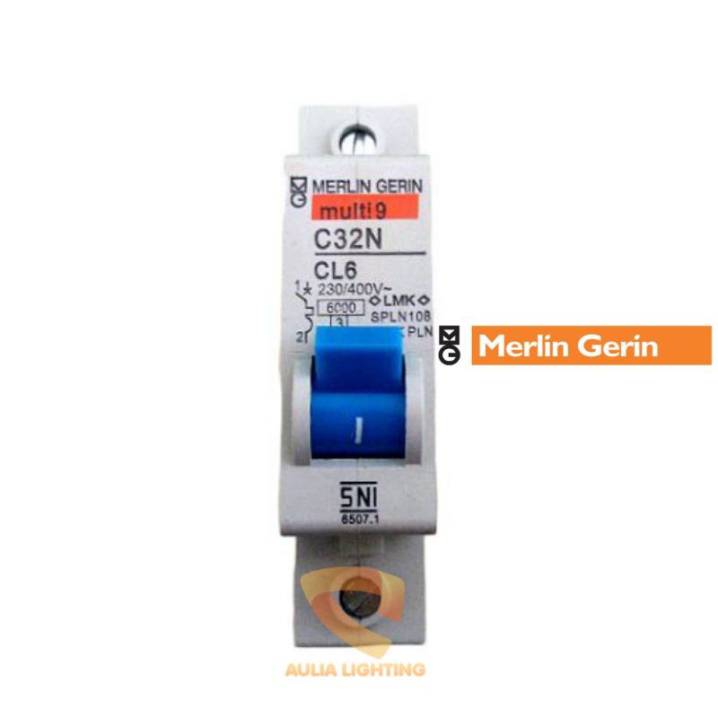 Jual MCB MULTI9 6A 6 AMPERE MERLIN GERIN PLN 1300W CL6 SPLN BREKER ...