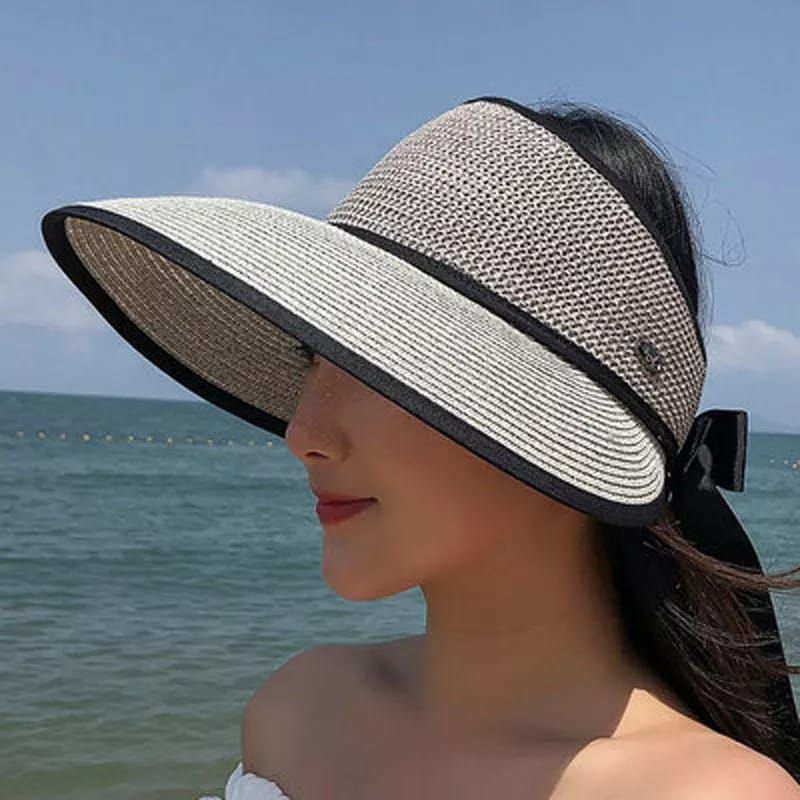 Jual topi pantai wanita anti UV, varian 5 warna-impor | Shopee Indonesia