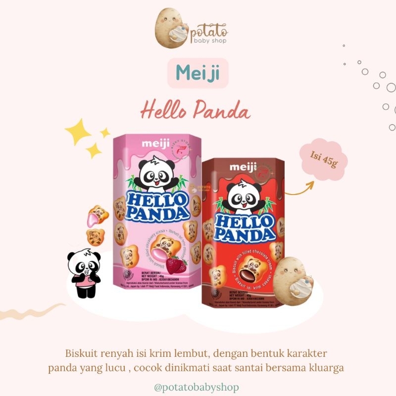 Jual Meiji Hello Panda Chocolate & Strawberry - Snack Anak | Shopee Indonesia