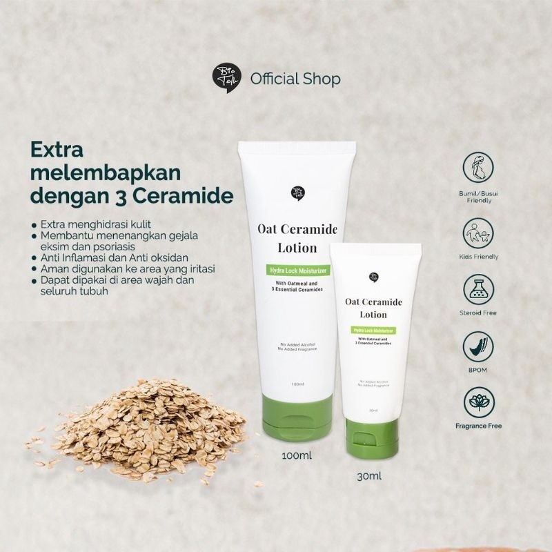 Jual Biotalk Oat Ceramide Face Hand Body Lotion | Hydra Lock ...