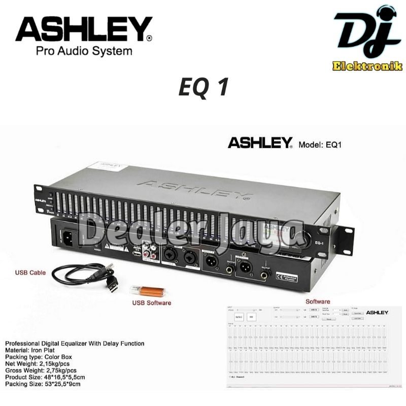 Jual Equalizer / Equaliser Digital Ashley EQ 1 / EQ1 | Shopee Indonesia