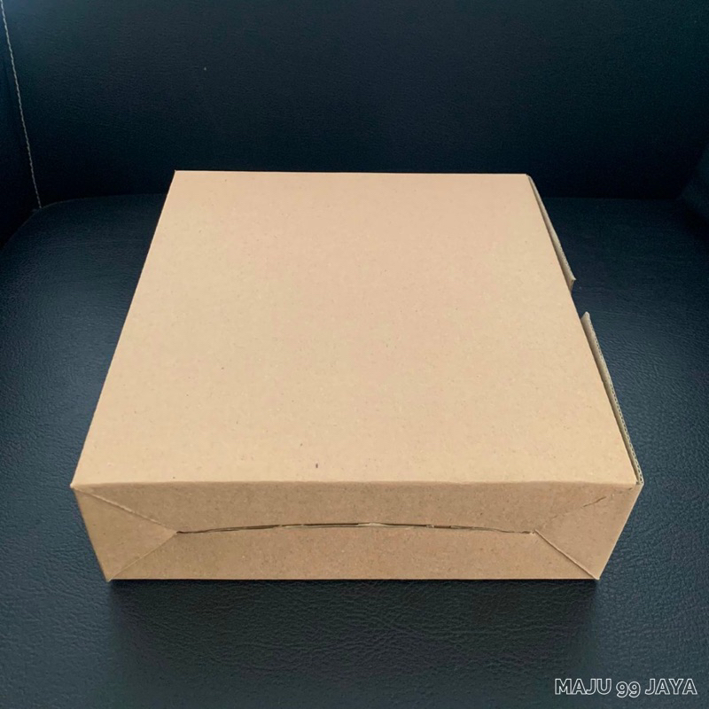 Jual Dus Box Kotak Makan / Hampers 22x22x7 EFlute Polos (Corrugated ...