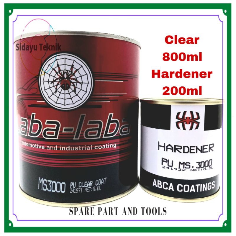 Jual Cat Pernis Laba Laba Clear Coat MS 3000 1 Liter | Shopee Indonesia