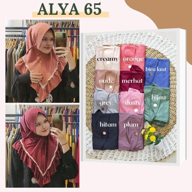 Jual Hijab Alya kode 65 ORI ALYA | Shopee Indonesia