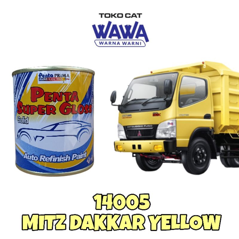 Jual cat duco penta super gloss mitz dakkar yellow 14005 1kg | Shopee ...