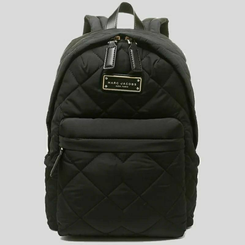 Jual Marc Jacobs Preppy natasha quilted Nylon Large Backpack black ...
