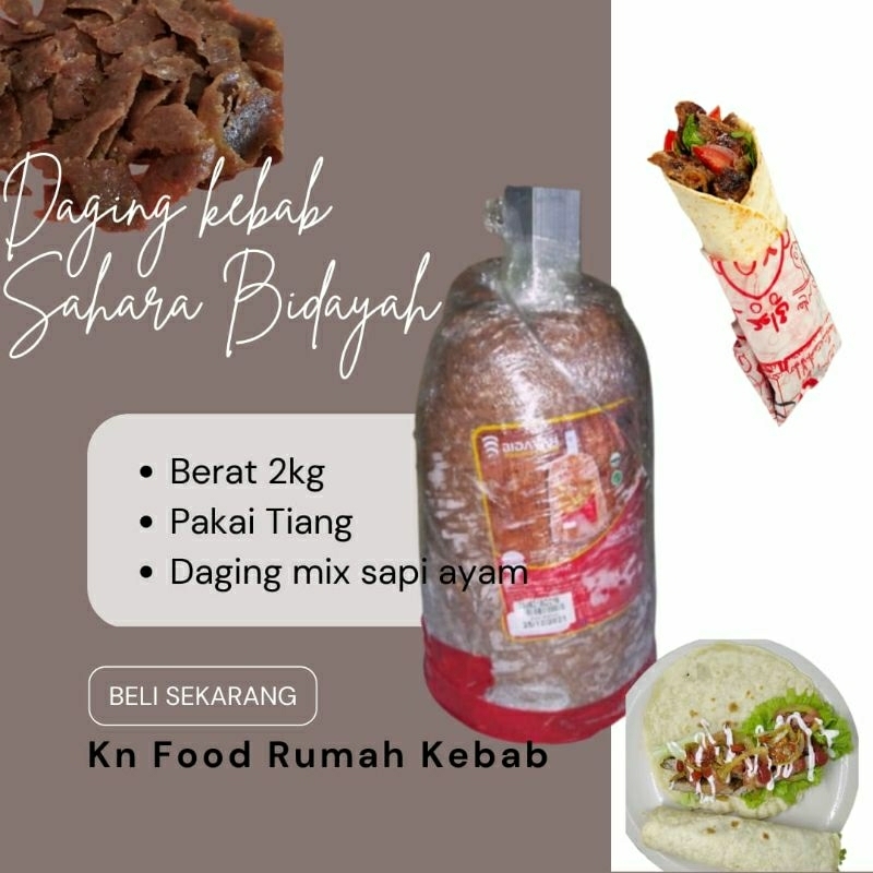 Jual Bidayah Daging Kebab (Produksi Sahara) 2 Kg PLUS TIANG | Shopee ...