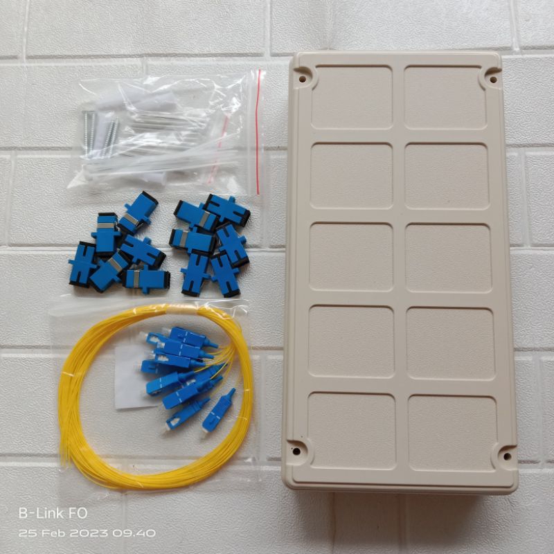 Jual otb mini 12 core lengkap / odf 12 core / wall month / fiber optik ...
