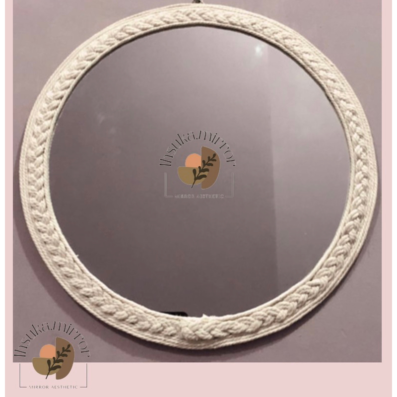 Jual Kaca Cermin macrame | Kaca Cermin Kepang | Cermin Macrame | Cermin ...