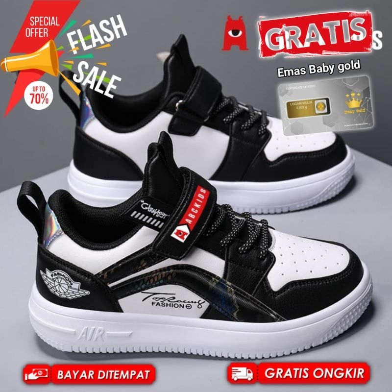 Jual sepatu anak sneaker anak sekolah tk sd cewek cowok umur 3 4 5 6 7 ...