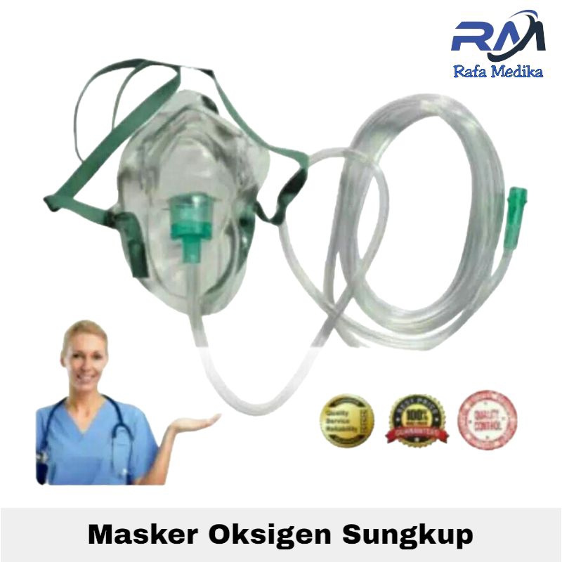 Jual Masker Oksigen Sungkup Oxygen Mask With Tube | Shopee Indonesia