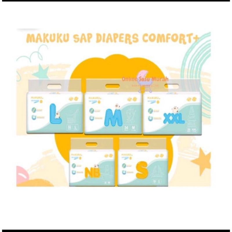 Jual Makuku SAP Air Diapers Comfort + / Comfort Fit Pants M28/ L26 ...
