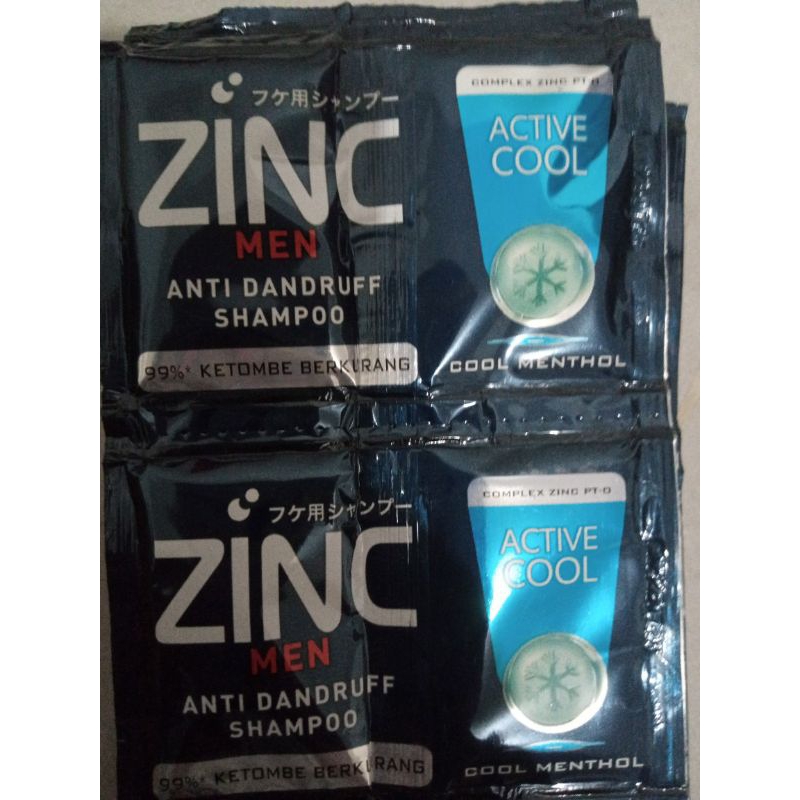 Jual Zinc shampoo active cool men 12pcs | Shopee Indonesia