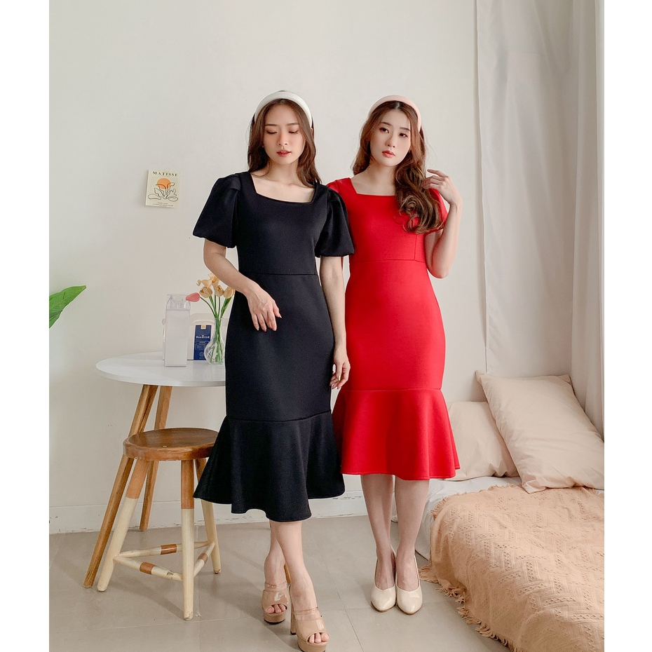 Jual Minori dress scuba rok duyung CP-007 dress scuba premium korean style | Shopee Indonesia