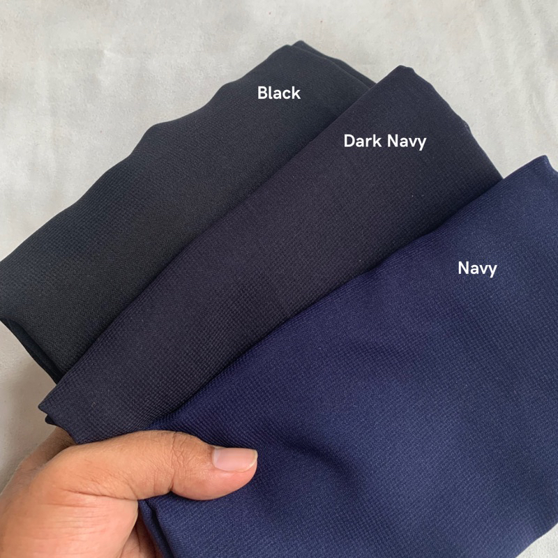 Jual NAVY KEHITAMAN / DARK NAVY Hijab Pollycoton Hijab Square ( Black ...