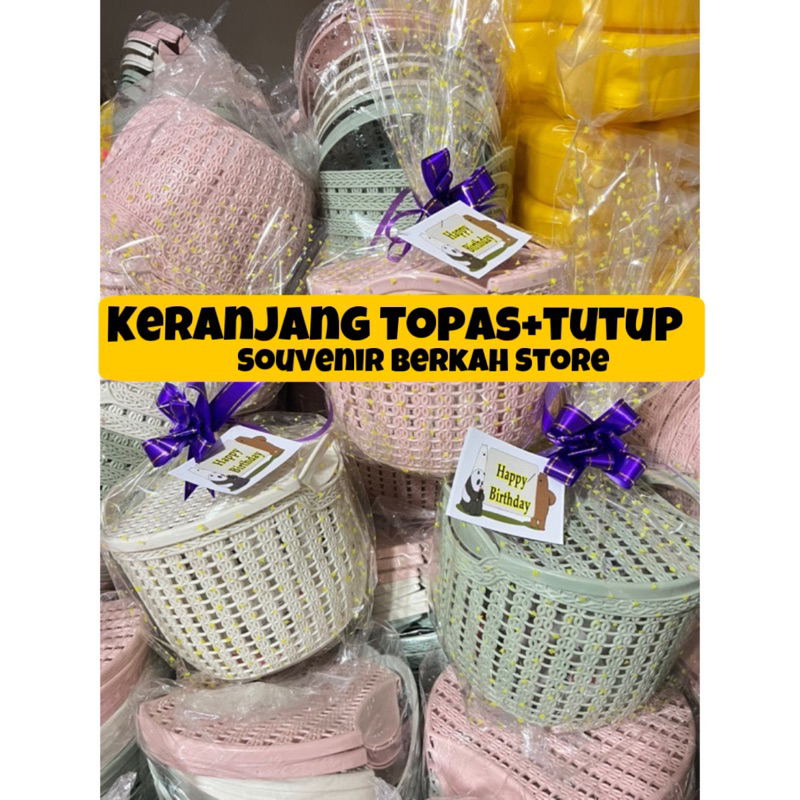 Jual Keranjang Topas /Keranjang Souvenir / Keranjang paket ulang tahun | Shopee Indonesia