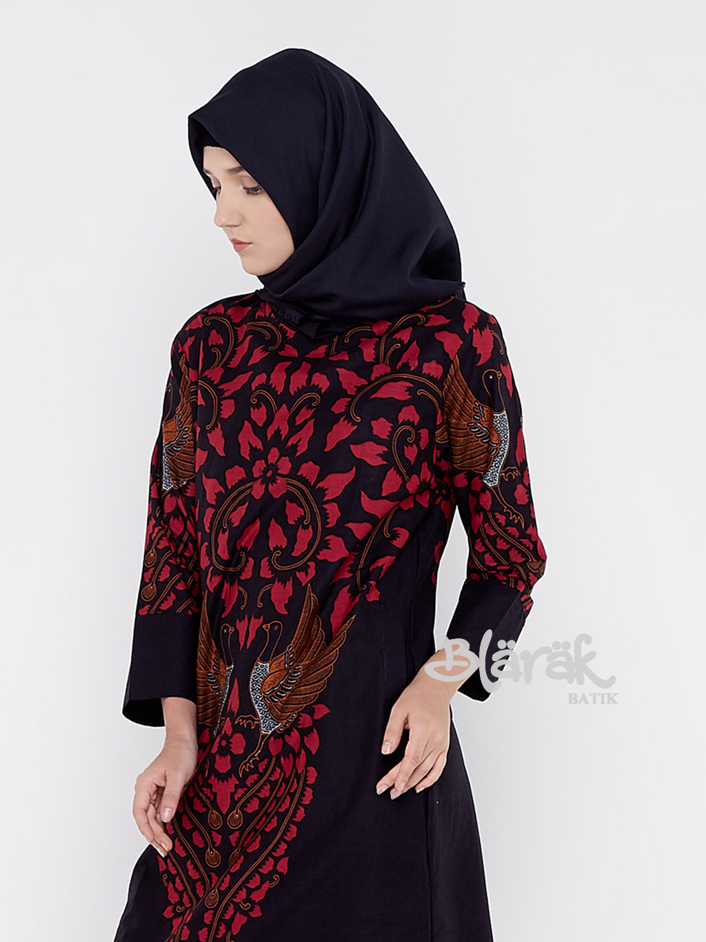 Jual BLARAK - Dress Batik AHY 2 Merah | Shopee Indonesia