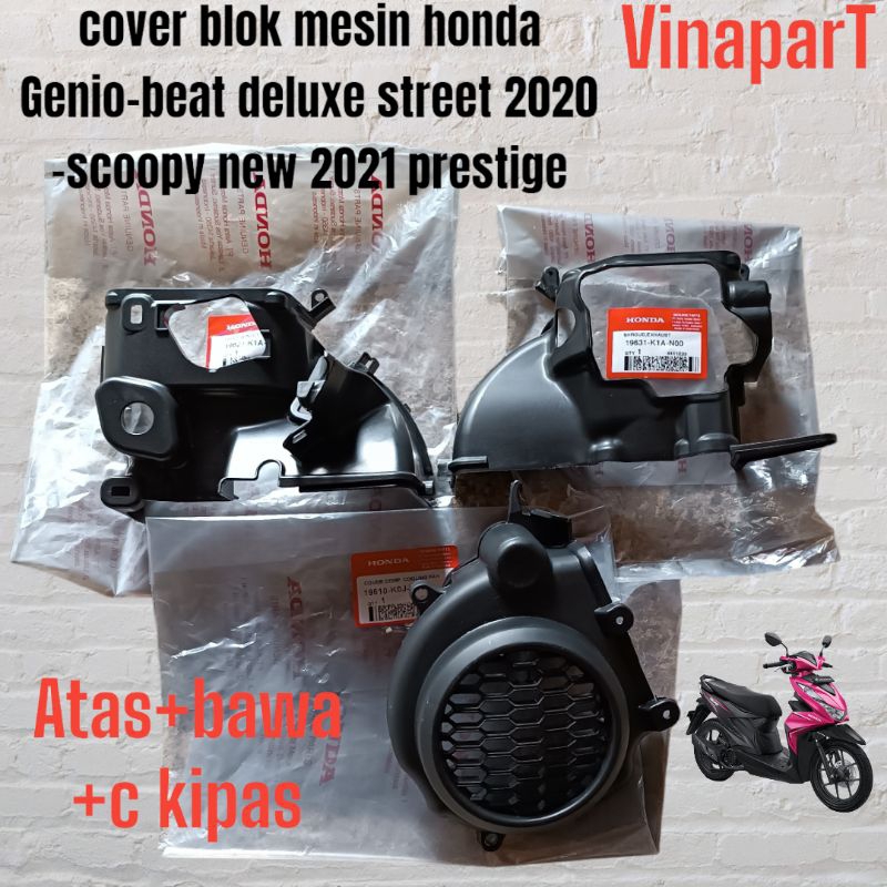Jual cover mesin kondom blok mesin honda genio beat new led deluxe ...