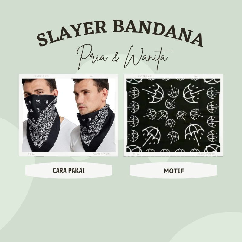 Jual Slayer Bandana Ikat Kepala Hitam Motif Bring Me To The Horizon ...