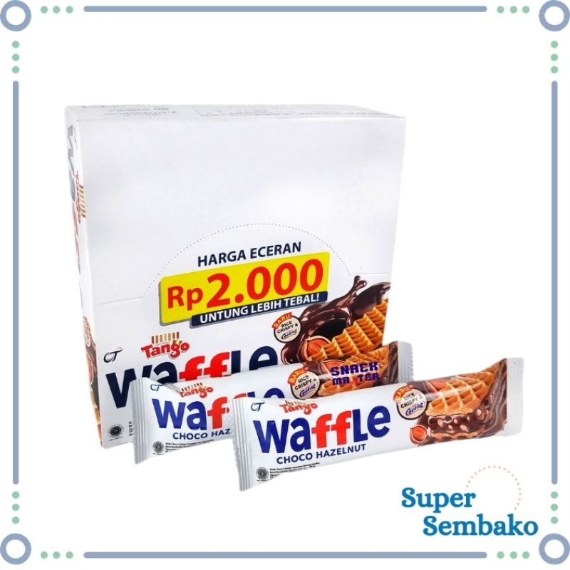 Jual SNACK WAFER TANGO WAFFLE 25g COOKIEZ & CREAM BOX BESAR ISI 12 ...