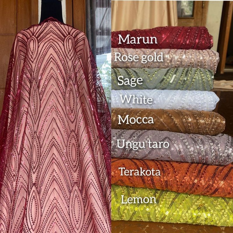 Jual KAIN TILE / TILE MUTIARA PAYET SEQUIN / TILE PAYET SEQUIN | Shopee ...