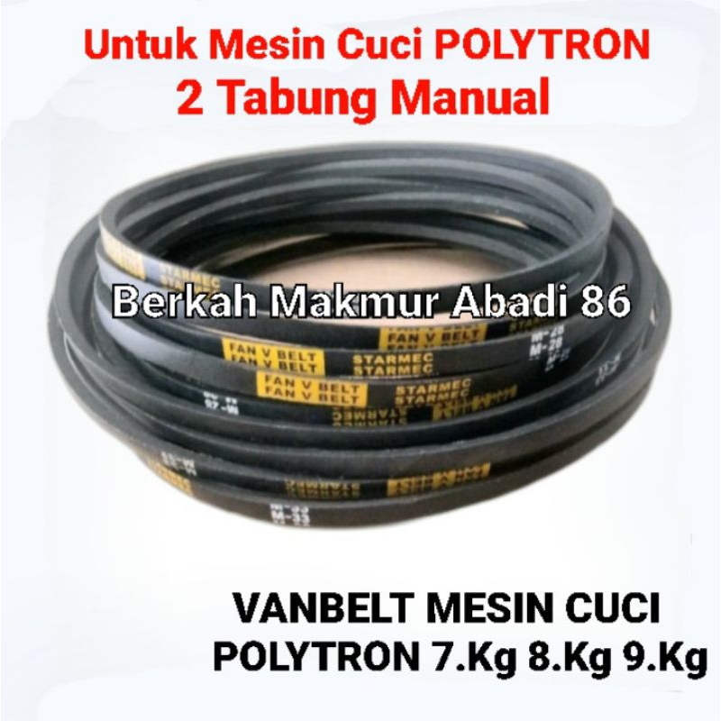 Jual Vanbelt Van Belt / Fan Bel / Fan Belt POLYTRON Mesin Cuci 2 Tabung ...