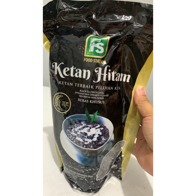 Jual beras Ketan hitam premium 1kg FS food station | Shopee Indonesia