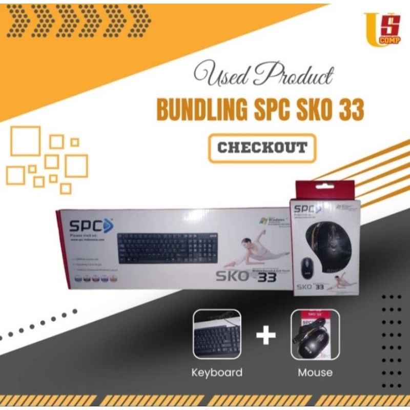 Jual KEYBOARD MOUSE USB BUNDLE SPC 1 SET | Shopee Indonesia