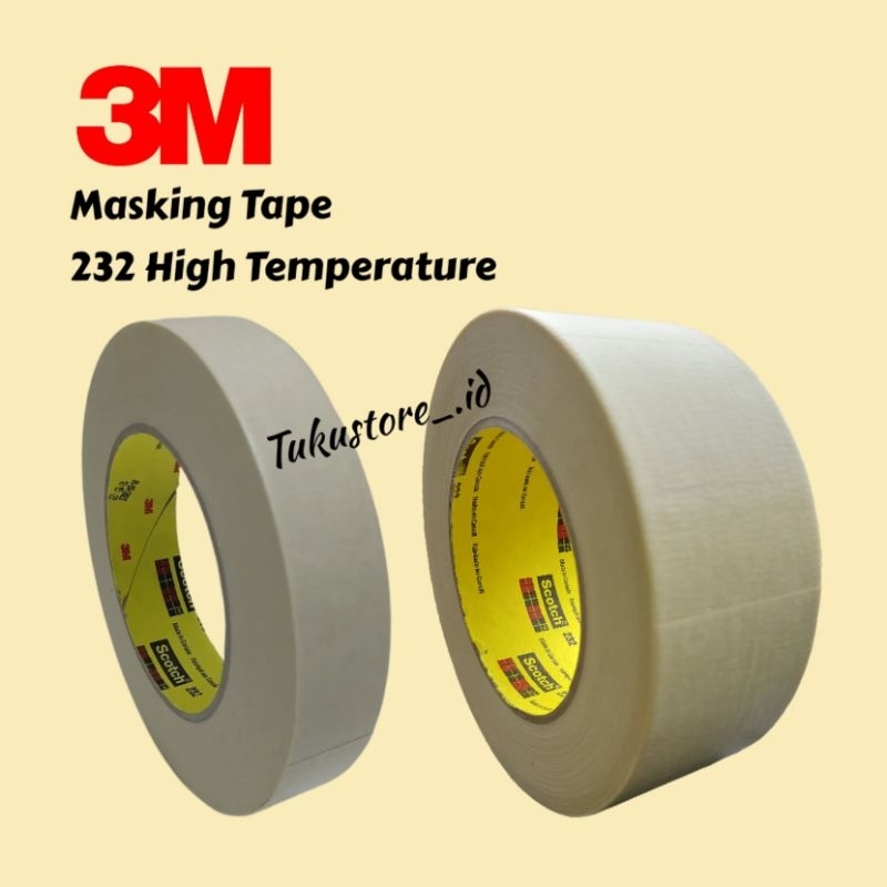 Jual Masking Tape 3M 232 Lakban Kertas Masking High Temperature Tape ...