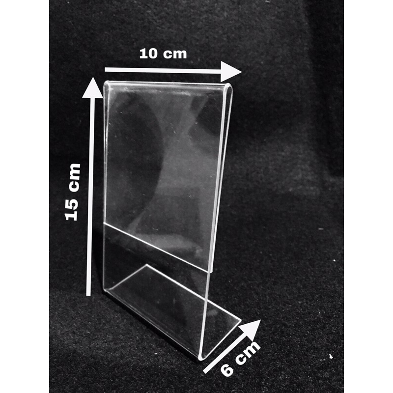 Jual nomer meja akrilik 10 cm x 15 cm (A6) model L potret | Shopee ...