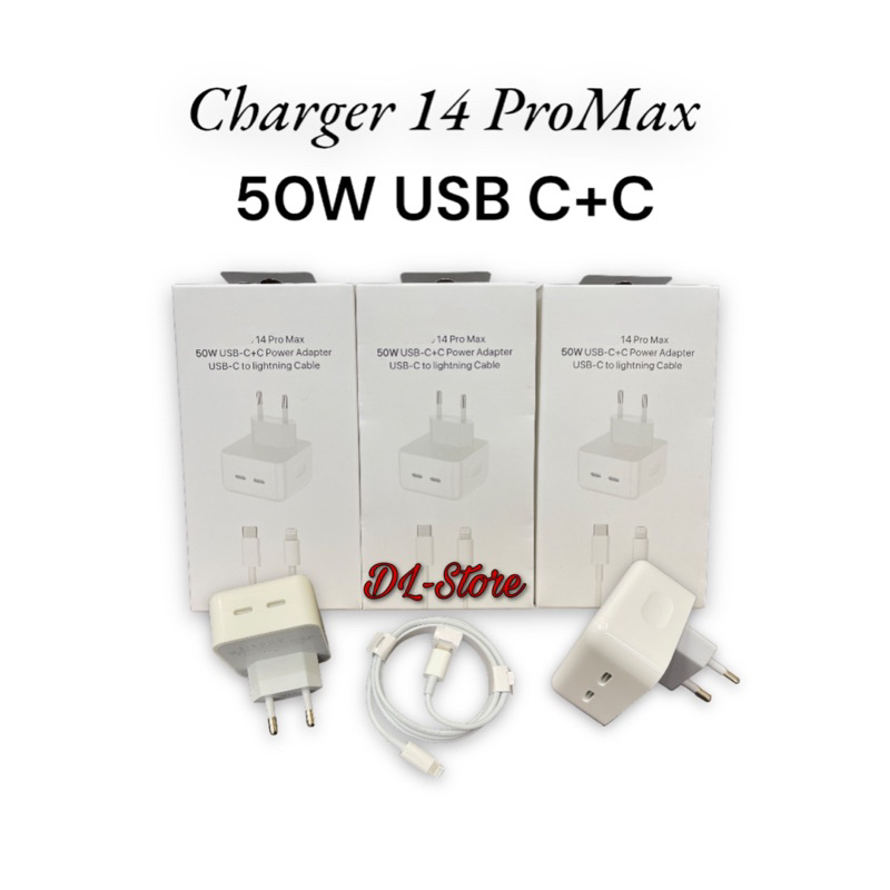 Jual CHARGER 14 PROMAX 50W USB C+C FAST CHARGING TRAVEL CHARGER PD ...