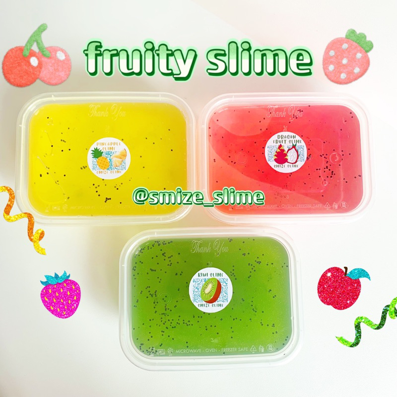 Jual Fruity Slime 200cc kiwi pineapple dragonfruit slime buah buahan ...