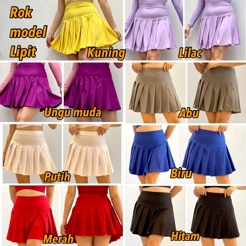 Jual Rok senam aerobik zumba yoga gym fitness model lipit tenis ...