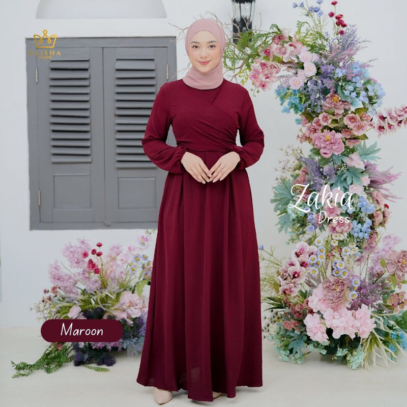 Jual ElishaHijab Zakia Dress Gamis Crinkle Airflow Gamis Polos Gamis ... Jual ElishaHijab Zakia Dress Gamis Crinkle Airflow Gamis Polos Gamis ...
