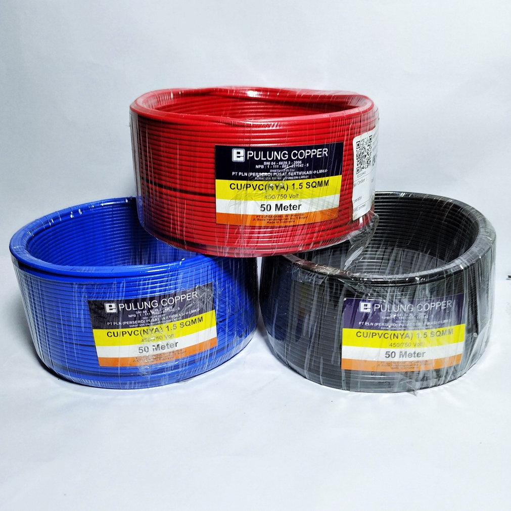 Jual PULUNG COPPER Kabel Listrik Engkel/Kabel Tunggal NYA 1x1,5 25Meter ...