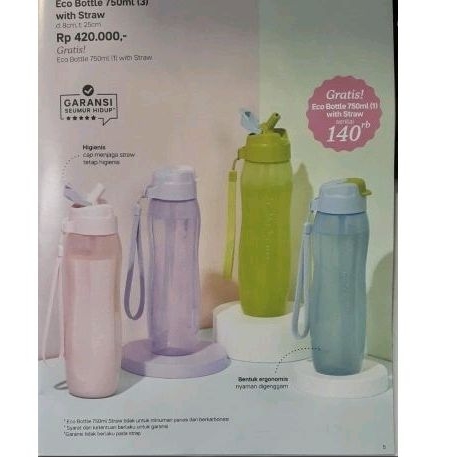 Jual ECO straw 750 ml Tupperware | Shopee Indonesia