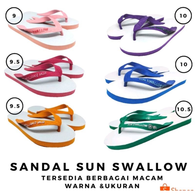Jual SENDAL JEPIT SWALLOW PUTIH SERI WARNA | Shopee Indonesia