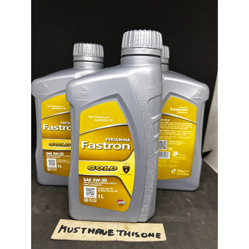 Jual oli fastron gold 5w30 1l 5w 30 5 30 kemasan 1liter mobil motor ...