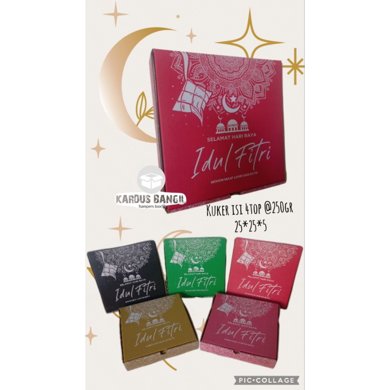 Jual Kotak kuker 250gr isi 4 toples/ kotak kue kering / kotak hampers ...